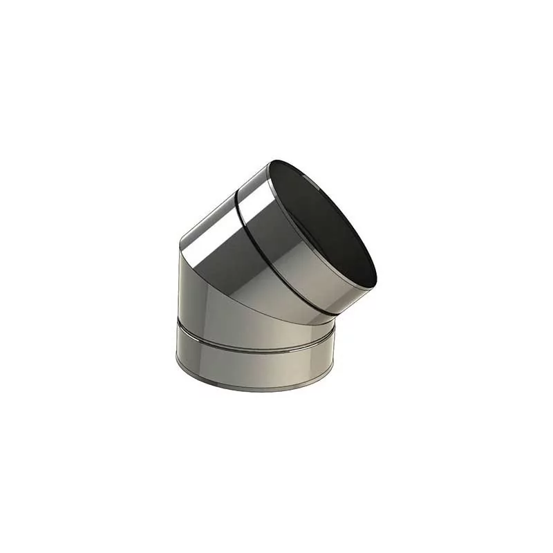 Coude 45° inox 304 simple paroi ventilation haute - Jeremias